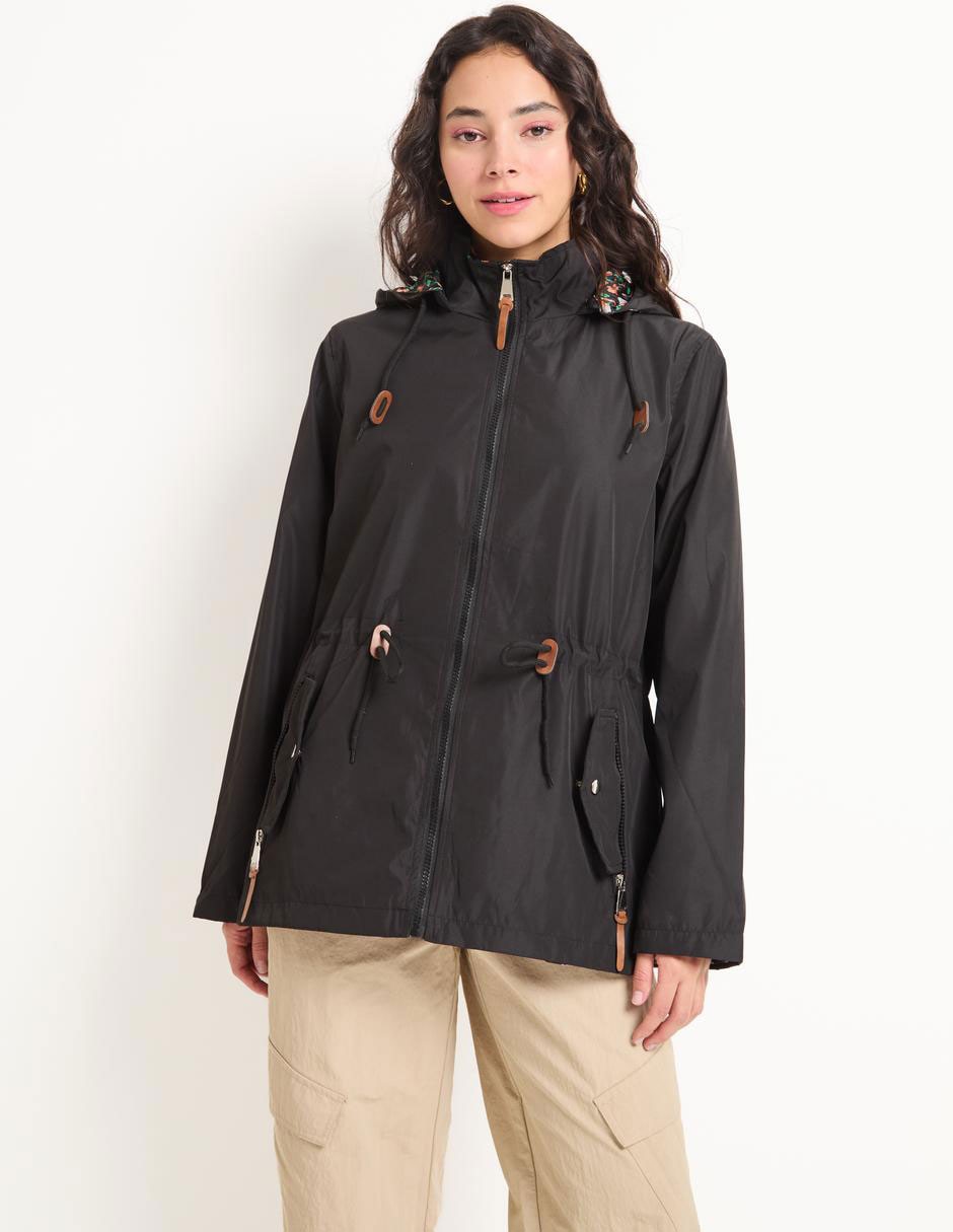 Gabardina con capucha Jean Parell para mujer